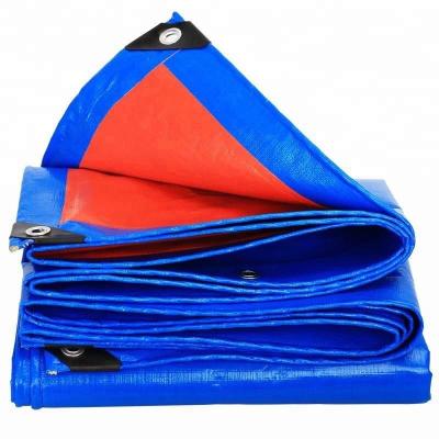 China China Factory Blue Orange Polyethylene Fabric Waterproof Tarpaulins Plastic Sheet Canvas PE Tarpaulin for sale