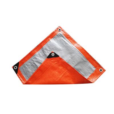 China China Factory Orange silver Laminated PE Tarpaulin PE Waterproof Tarpaulin HDPE Tarpaulin LDPE Coating For Cover for sale