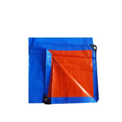 China 100GSM Custom Blue Orange Waterproof PE Tarpaulin PE Waterproof Tarpaulin HDPE Tarpaulin LDPE Coating For Cover for sale