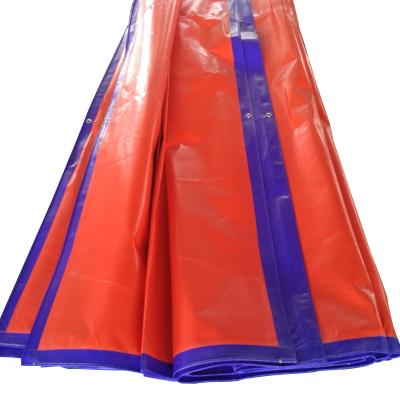 China Heavy Duty Truck Cover Orange Blue PE Tarpaulin 4x5M Plastic Rainproof Cover Tarpaulin Roofing Cover for sale