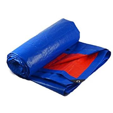 China Waterproof Canvas Tarpaulin Orange Blue PE Tarpaulin Plastic Rainproof Cover Tarpaulin Roofing Cover for sale