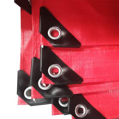 China Heavy Duty Tarpaulin Sheet Red blue PE Tarpaulin Plastic Rainproof Cover Tarpaulin Roofing Cover for sale