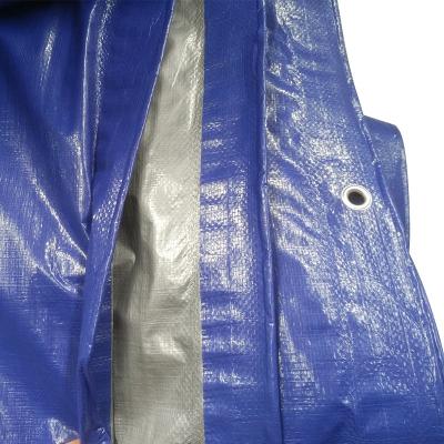 China Blue Silver PE tarpaulin factory with cheap price polyethylene laminate sheet  tarpaulin rolls or truck cover for sale