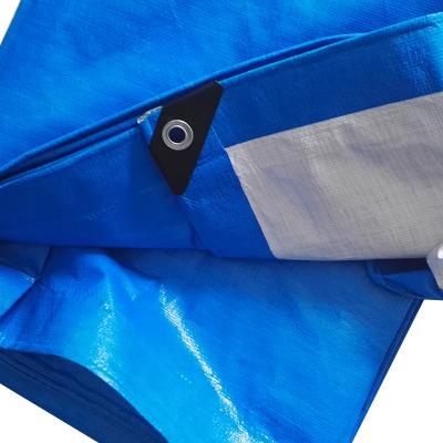 China Cheap price 120gsm blue white waterproof coated HDPE woven pe polyethylene tarpaulin sheet from china factory for sale