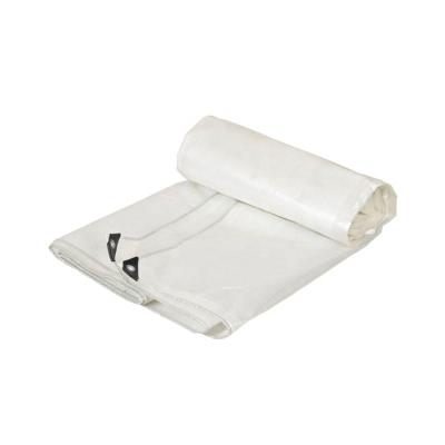 China Best Quality White Blue Plastic Rip Tear Proof Industrial Fireproof PE Tarpaulin Waterproof Poly Tarp Sheet For Covers for sale