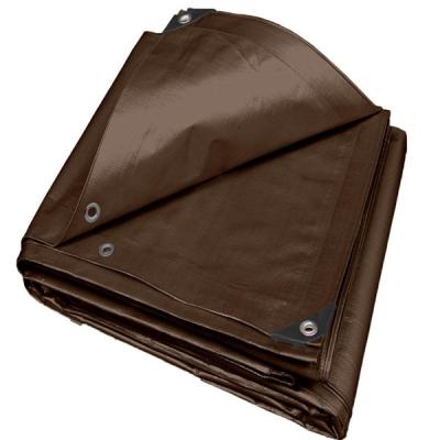 China Professional supplier brown blue waterproof polyethylene fabrics pe tarpaulin with eyelets from china for sale