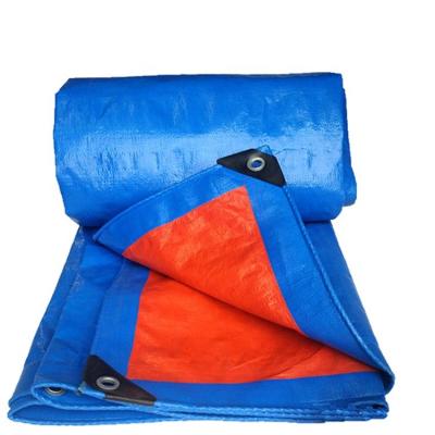 China Waterproof roof cover poly tarps 8X10 Feet blue orange polyethylene laminate sheet  tarpaulin rolls or truck cover for sale