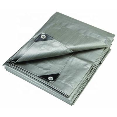 China Useful and functional plastic tarpaulin blue silver pe plastic weaving polyethylene materials tarpaulin for truck cover for sale