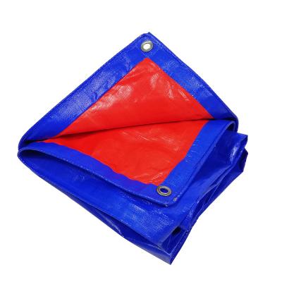 China Useful and functional plastic tarpaulin blue orange pe plastic weaving polyethylene materials tarpaulin for truck cover for sale