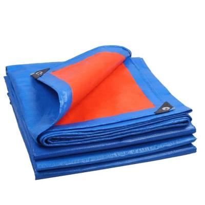 China waterproof and dustproof tarpaulin sheet blue orange PE waterproof tarpaulin covers for cargo protection for sale