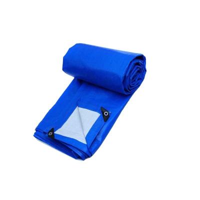 China Blue white UV Protection PE Tarpaulin Sheet Length Custom 40 GSM ~ 300GSM Weight for sale