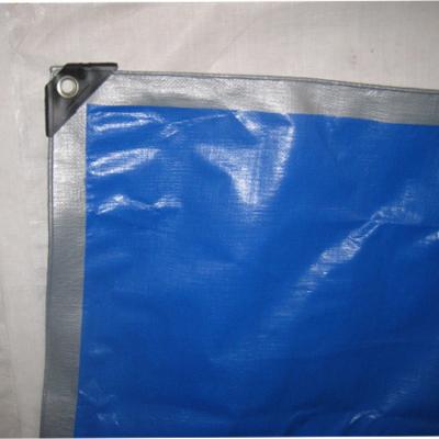 China Waterproof Tarpaulin Fabric Blue Silver Heavy Duty Canvas Tarp With Low Price for sale