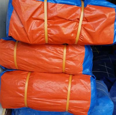 China Waterproof Tarpaulin Covers Blue Orange Heavy Duty Canvas Tarp With Low Price for sale