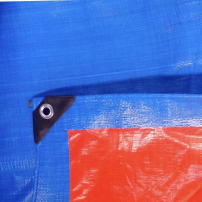 China White color black basic fabric with black bands/lines pe tarpaulin 4x6m for sale