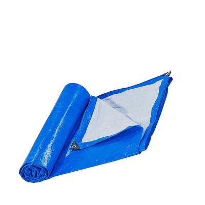China Blue white polyethylene tarpaulin 4x6m made from HDPE woven cloth&laminated from LDPE for lorry cover for sale