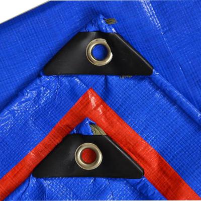 China High quality double blue 4x5M PE tarpaulin roll,polyethylene coated fabric plastic woven fabric for truck cover for sale