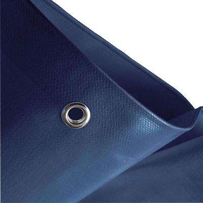 China Durable blue 150gsm PE tarpaulin poly tarp roll plastic woven fabric waterproof cover from China for sale