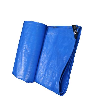 China Blue white PE plastic waterproof tarpaulin 4x5m in standard size or folding roll from Linyi factory for sale