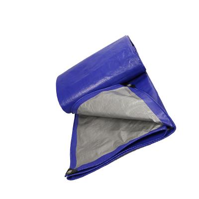 China Blue white color PE tarpaulin polyethylene woven material in roll for agriculture & industrial covers for sale