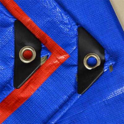 China Doulbe blue PE tarpaulin polypropylene coated fabric sheet with waterproof from factory in China for sale