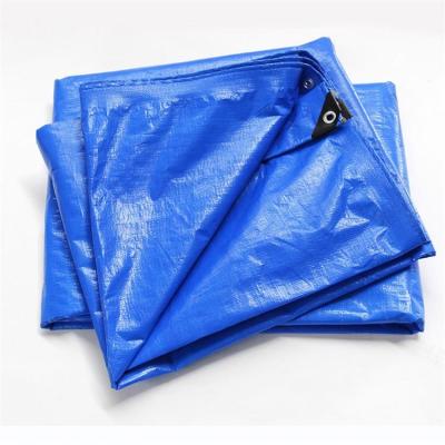 China Blue white PE plastic woven sheet poly tarp sheet roll polyethylene tarpaulin for truck cover from China for sale