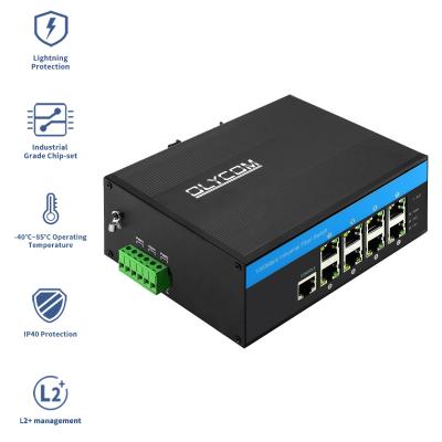 China Layer 2 Manageable Ethernet Switch 8 Port PoE Gigabit 802.3Af/at 240W Vitesse Based CE for sale