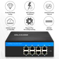 China 8 Port PoE Ethernet Switch Industrial Unmanaged Network 120W/240W DC48V IP40 Rated for sale