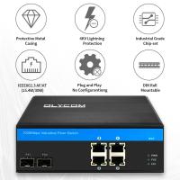 China Industrial 4 Port Gigabit PoE Switch 120W Active PoE Unmanaged DIN Rail OEM for sale