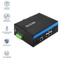 China Web Managed Outdoor POE Switch 4 Port 2.5G Fiber Hardened Ethernet For CCTV Video CE for sale