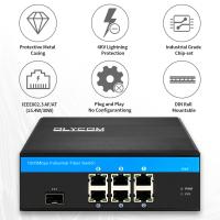China Unmanaged Gigabit Fiber Optic Switch 180W Active PoE DIN Rail IP Camera Use for sale