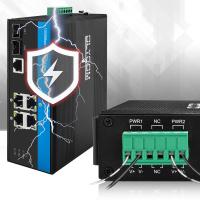China Web Managed Outdoor POE Switch 4 Port 2.5G Fiber Hardened Ethernet For CCTV Video CE for sale