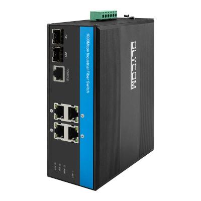 China Industrial Managed Ethernet Switch 2.5G SFP Fiber Uplink Gigabit IP40 24VDC Fanless for sale