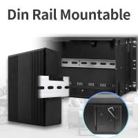 China 4 SFP Fiber Ports Industrial Ethernet Switch Din Rail Mounted For Outdoor for sale