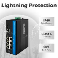 China Gigabit Industrial Managed PoE Switch 7 Port With 2.5G Fiber Ring Manageable for sale