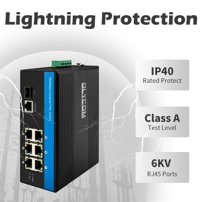 China Gigabit Industrial Managed PoE Switch 7 Port With 2.5G Fiber Ring Manageable for sale
