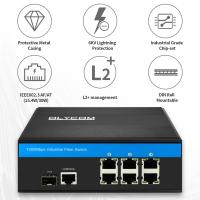 China Gigabit Industrial Managed PoE Switch 7 Port With 2.5G Fiber Ring Manageable for sale