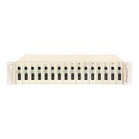 China 16 Slot Media Converter Rack Chassis 19 Inch 2U Dual Power 48V/220V for sale