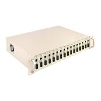 China 16 Slot Media Converter Rack Chassis 19 Inch 2U Dual Power 48V/220V for sale