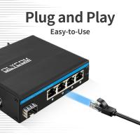 China 5 Port SFP PoE Switch Gigabit Network PoE/PoE+ 120W Budget DC48V Fanless CE FCC for sale