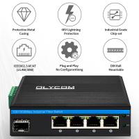 China 5 Port SFP PoE Switch Gigabit Network PoE/PoE+ 120W Budget DC48V Fanless CE FCC for sale