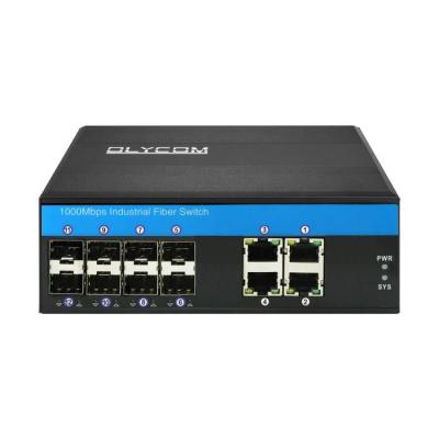 China 2.5G Industrial Smart Managed Switch 8 Port SFP Ring Manageable DC12V Vitesee Chip for sale