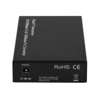 China 1G SFP Media Converter Gigabit Fiber Optic Ethernet Unmanaged Mini Size Black DC5V for sale