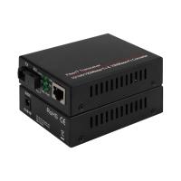 China Mini Single Core 100/1000M Unmanaged Media Converter Single Mode Black for sale