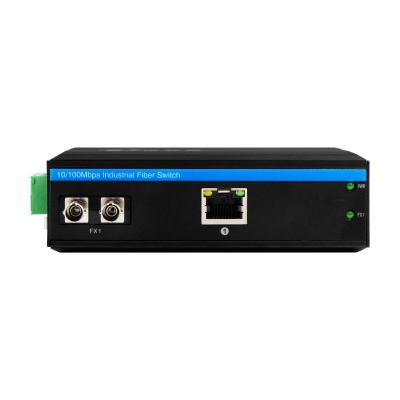 China Mini Rugged Unmanaged Media Converter Gigabit ST Fiber 30km Dual DC12V for sale