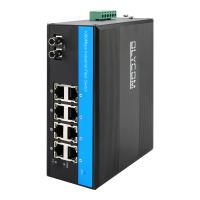 China 8 Port Industrial Gigabit Network Switch Unmanaged ST Fiber Singlemode 30Km DC24V CE for sale