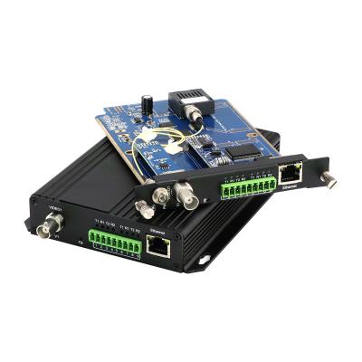 China Video Fiber Optic Converter With Bidi RS485 RS422 Data 10/100M Ethernet FC Port 40KM CE for sale