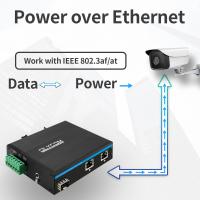 China Gigabit 30W 60W PoE Switch Extender Industrial Grade SFP Fiber Switch Unmanaged DC48V for sale