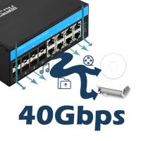China 16-Port Gigabit Managed PoE Switch IEEE 802.3at Standard 8 SFP Optical Slots 240W Power for sale