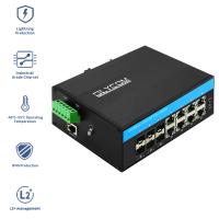 China Industrial Managed Gigabit Switch 1G/2.5G SFP Ports ERPS Redundant Ring IP40 Rated CE for sale