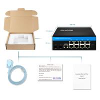 China 10 Port Cloud Managed Gigabit Industrial Switch With SFP 2.5G Optical Optional for sale